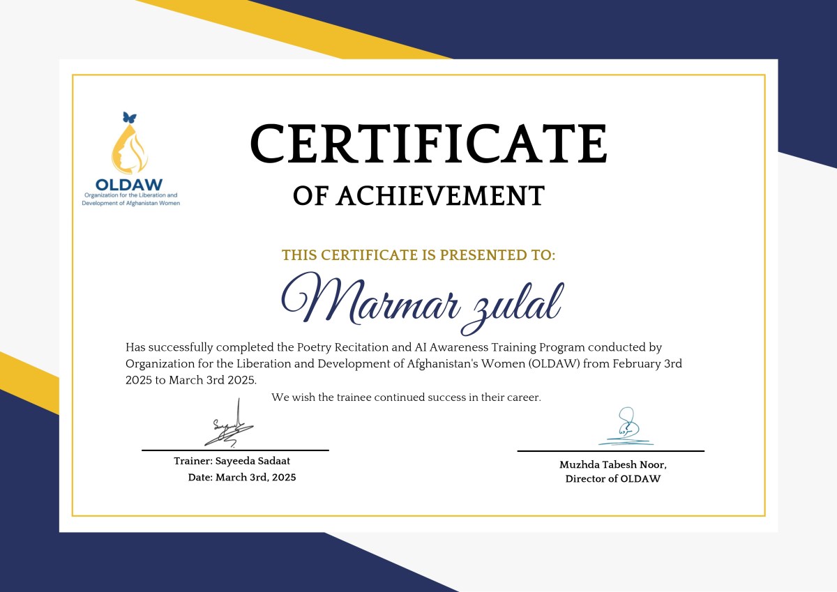 گزارش برنامه‌ی‌ آموزش دکلمه و آشنایی با هوش مصنوعی – OLDAW